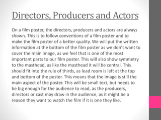 Codes and Conventions of a Film Poster | PPTX
