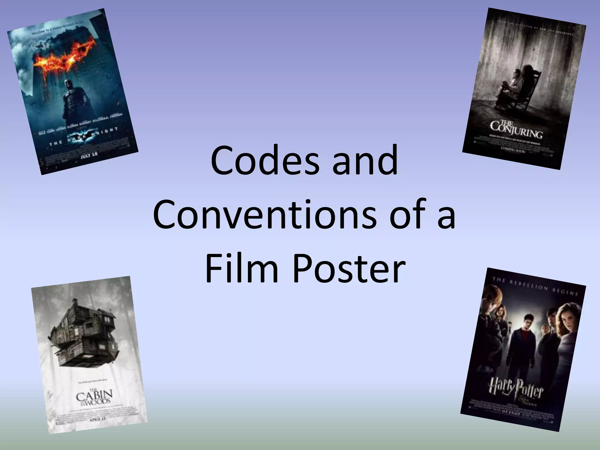 Codes and conventions of a film poster (2) | PPTX