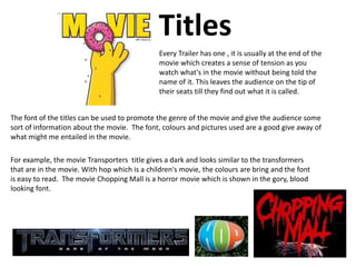 Codes and conventions of a film trailer | PPTX