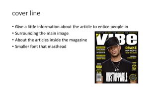 Codes and conventions of a front cover | PPTX