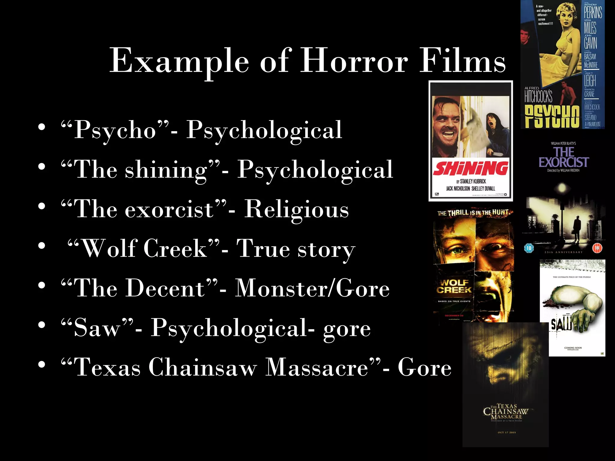 Codes And Conventions Of A Horror | PPT