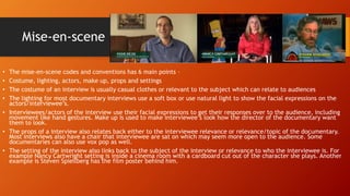 Codes and conventions of a interview | PPTX | Cameras and Camcorders ...