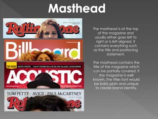 Codes and conventions of a magazine | PPTX