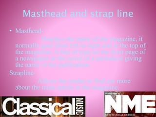 Codes and conventions of a magazine | PPTX | Desktop Publishing ...