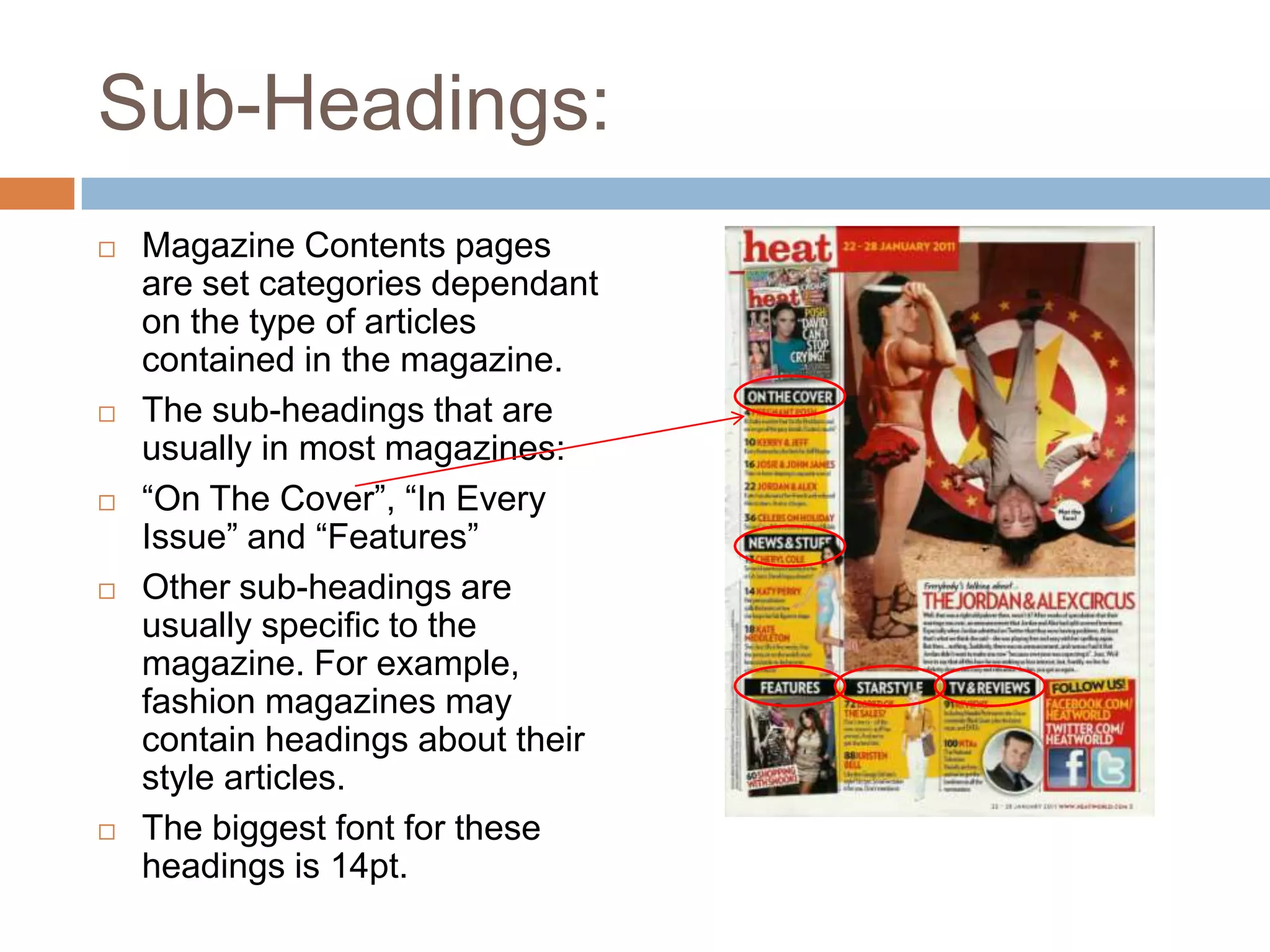 Codes and conventions of a magazine contents page | PPTX
