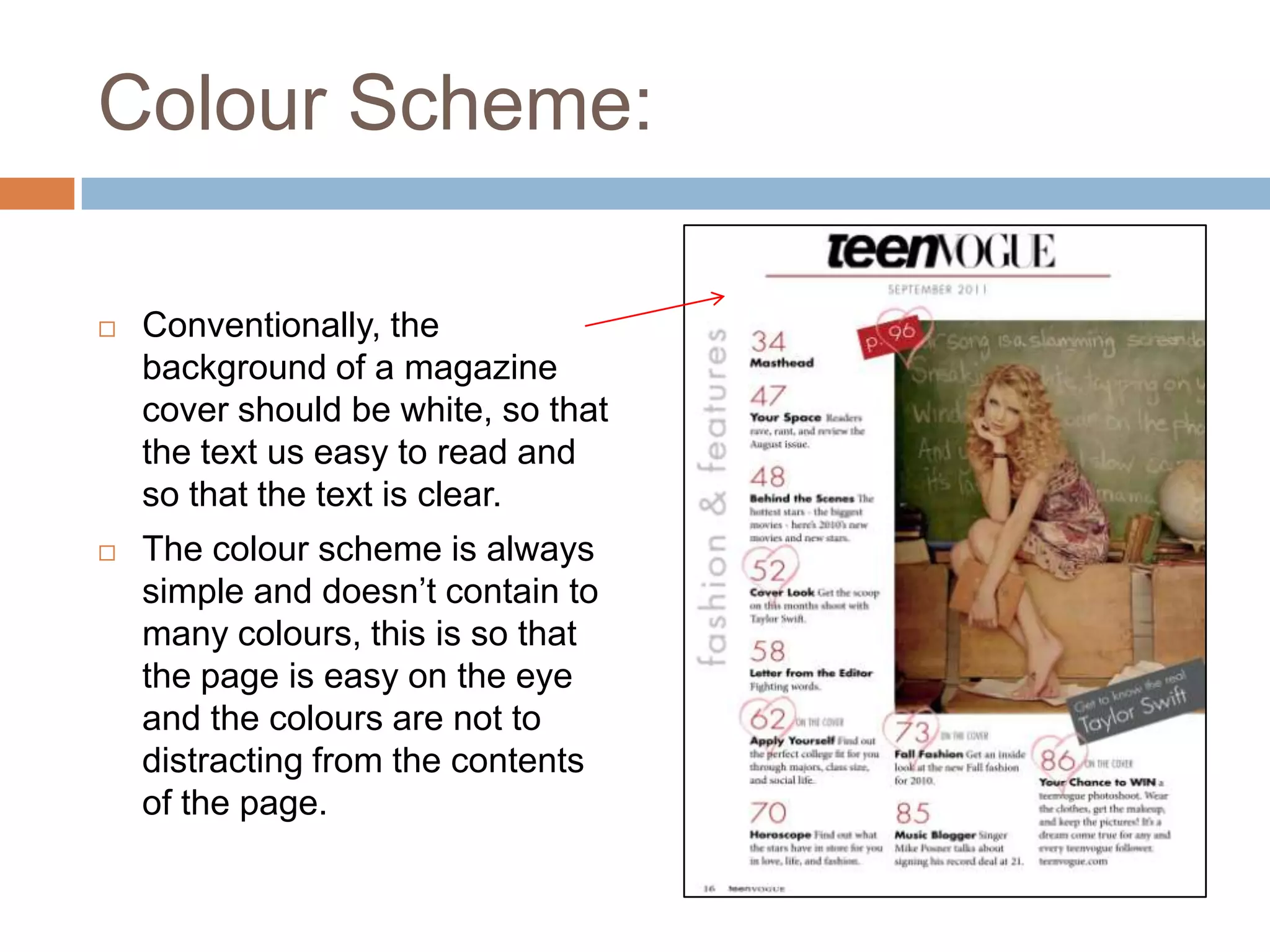 Codes and conventions of a magazine contents page | PPTX