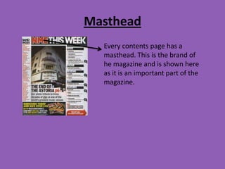 Codes and conventions of a magazine contents page | PPTX