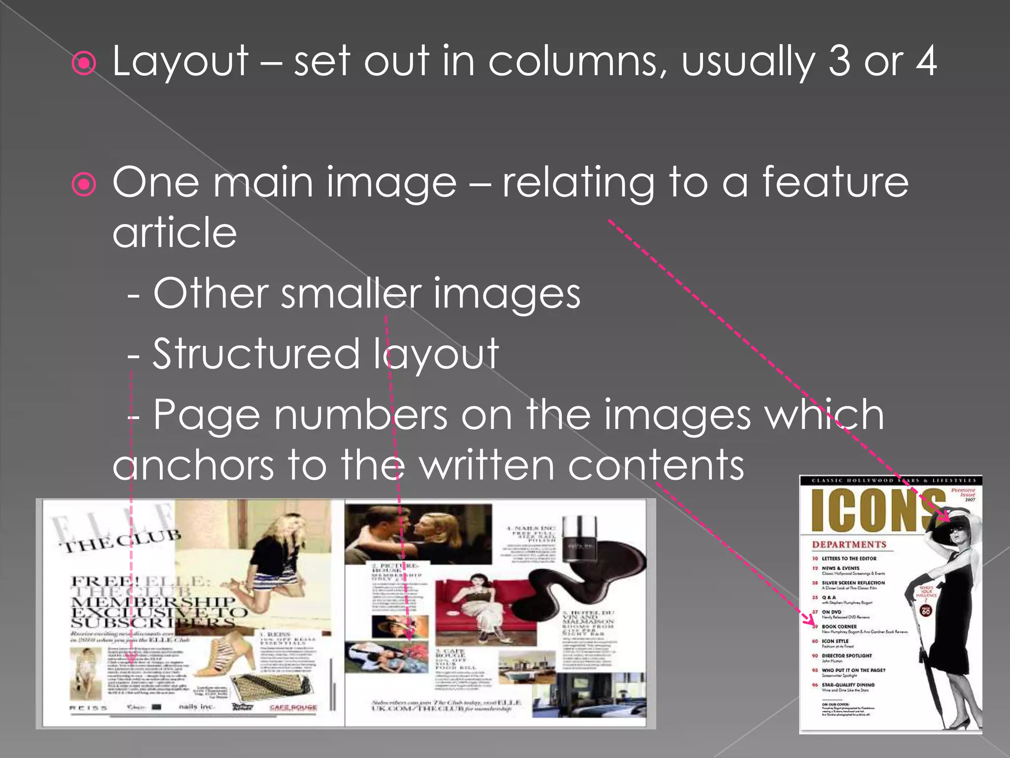 Codes and Conventions of a magazine contents page | PPTX