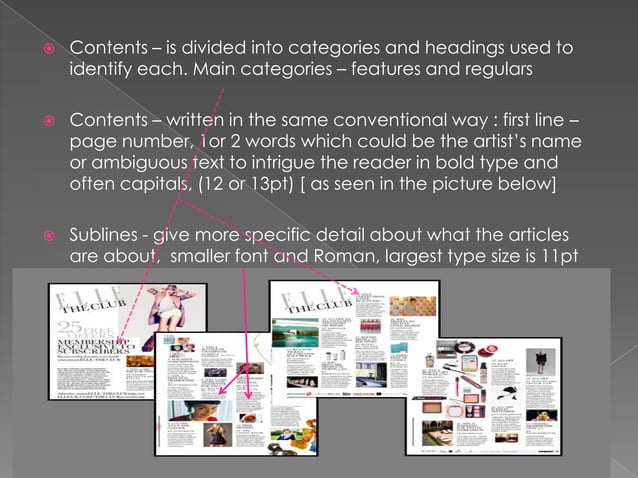 Codes and Conventions of a magazine contents page | PPTX | Desktop ...