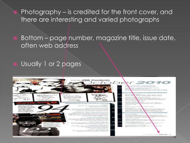 Codes and Conventions of a magazine contents page | PPTX | Desktop ...