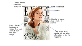 Codes and conventions of a magazine cover | PPT