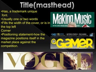 Codes and conventions of a magazine final presentation | PPTX