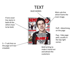 Codes and conventions of a music magazine | PPTX