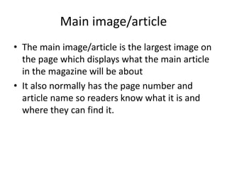 Codes and conventions of a music magazine contents page | PPTX