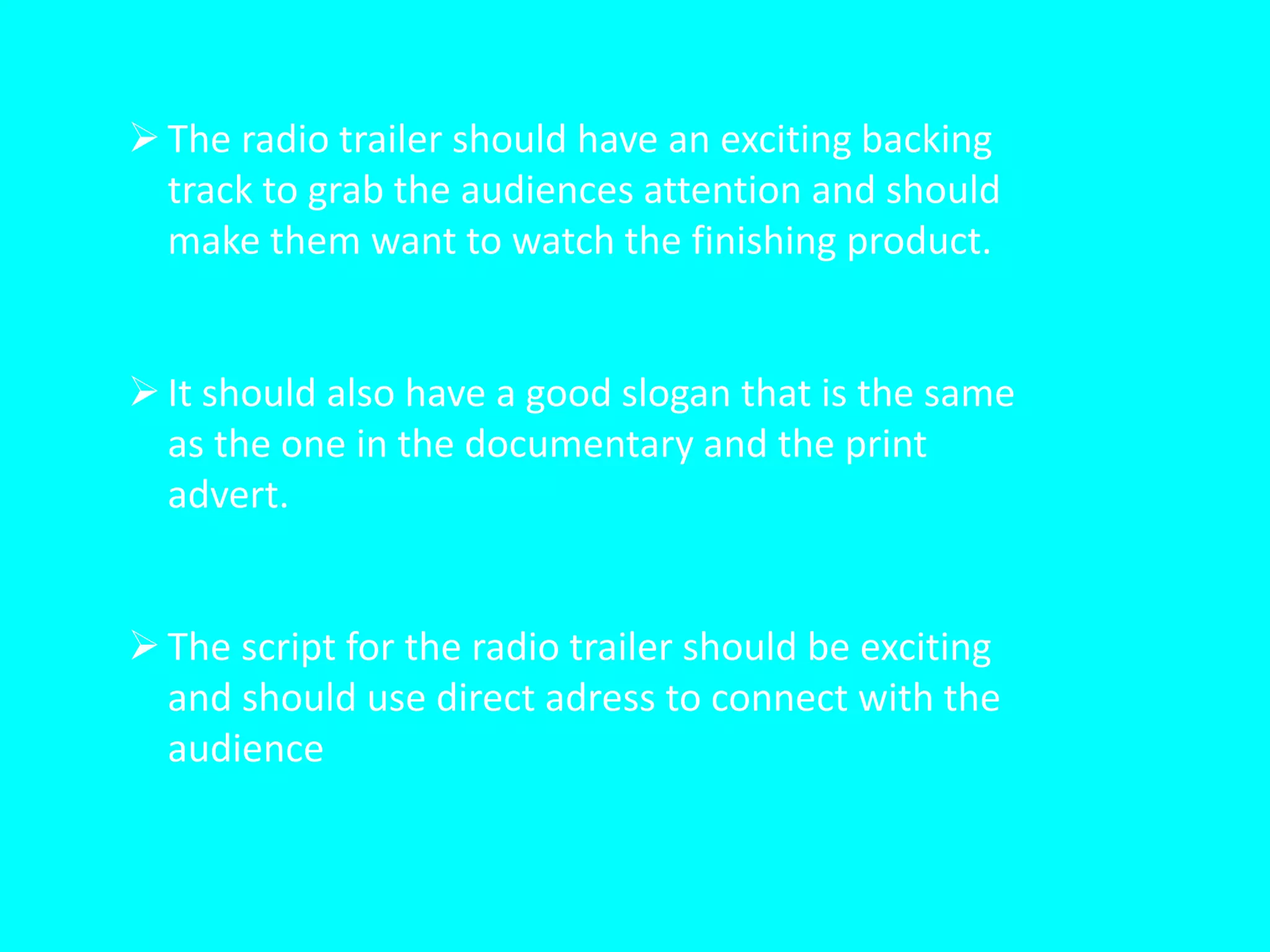Codes and conventions of a radio trailer | PPTX