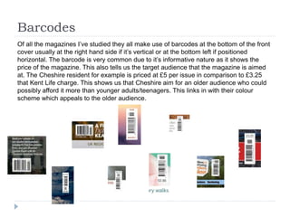 Codes and conventions of a regional magazine | PPTX