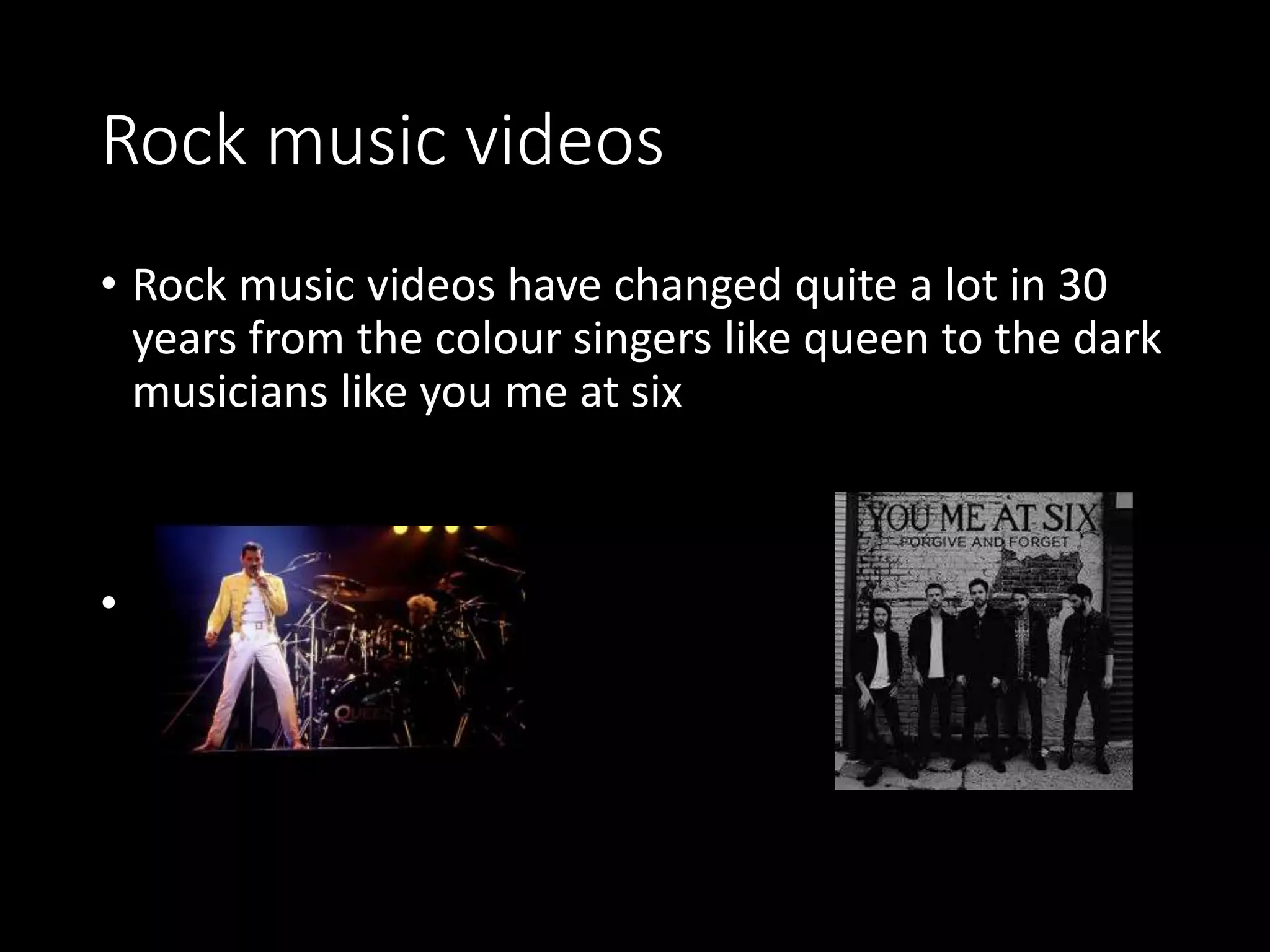 Codes and conventions of a rock music video | PPT