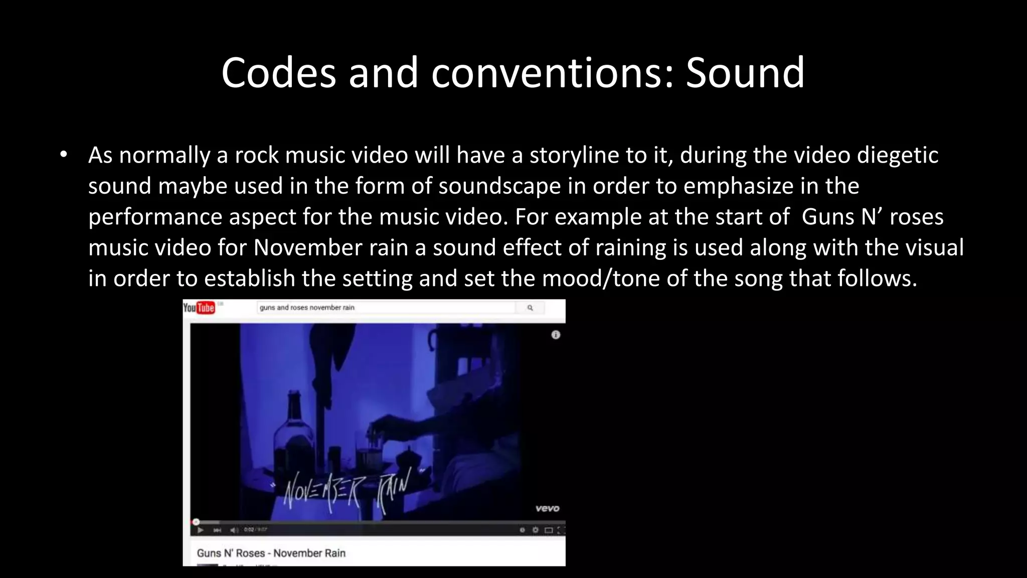 Codes and conventions of a rock music video | PPTX