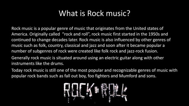 Codes and conventions of a rock music video | PPTX