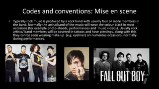 Codes and conventions of a rock music video | PPTX