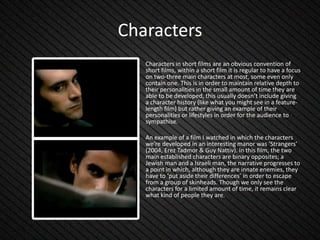 Codes and conventions of a short film | PPTX