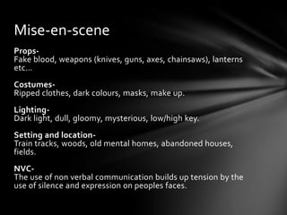 Codes and conventions of a thriller | PPTX