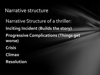 Codes and conventions of a thriller | PPTX