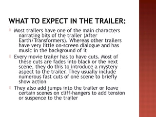 Codes and conventions of a trailer | ODP