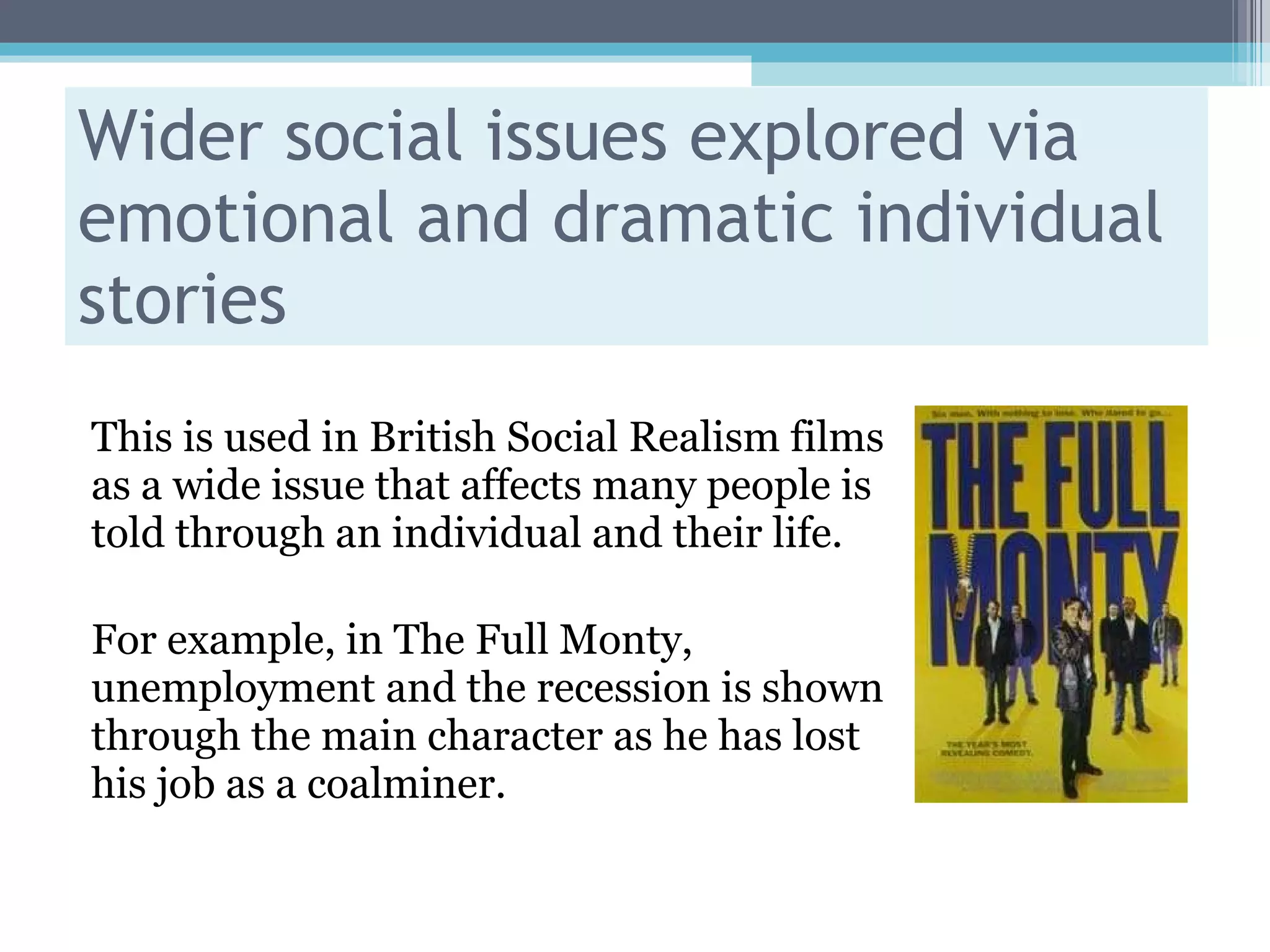 Codes and Conventions of British Social Realism | PPT