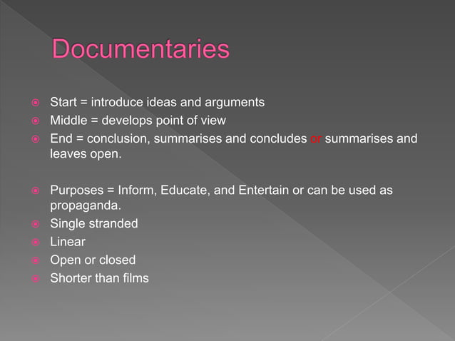 Codes and conventions of documentaries | PPT