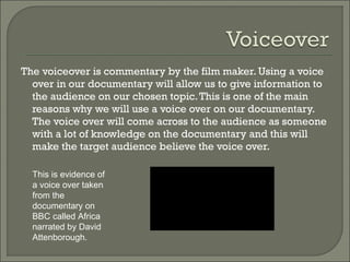 Codes and conventions of documentary arquam | PPT