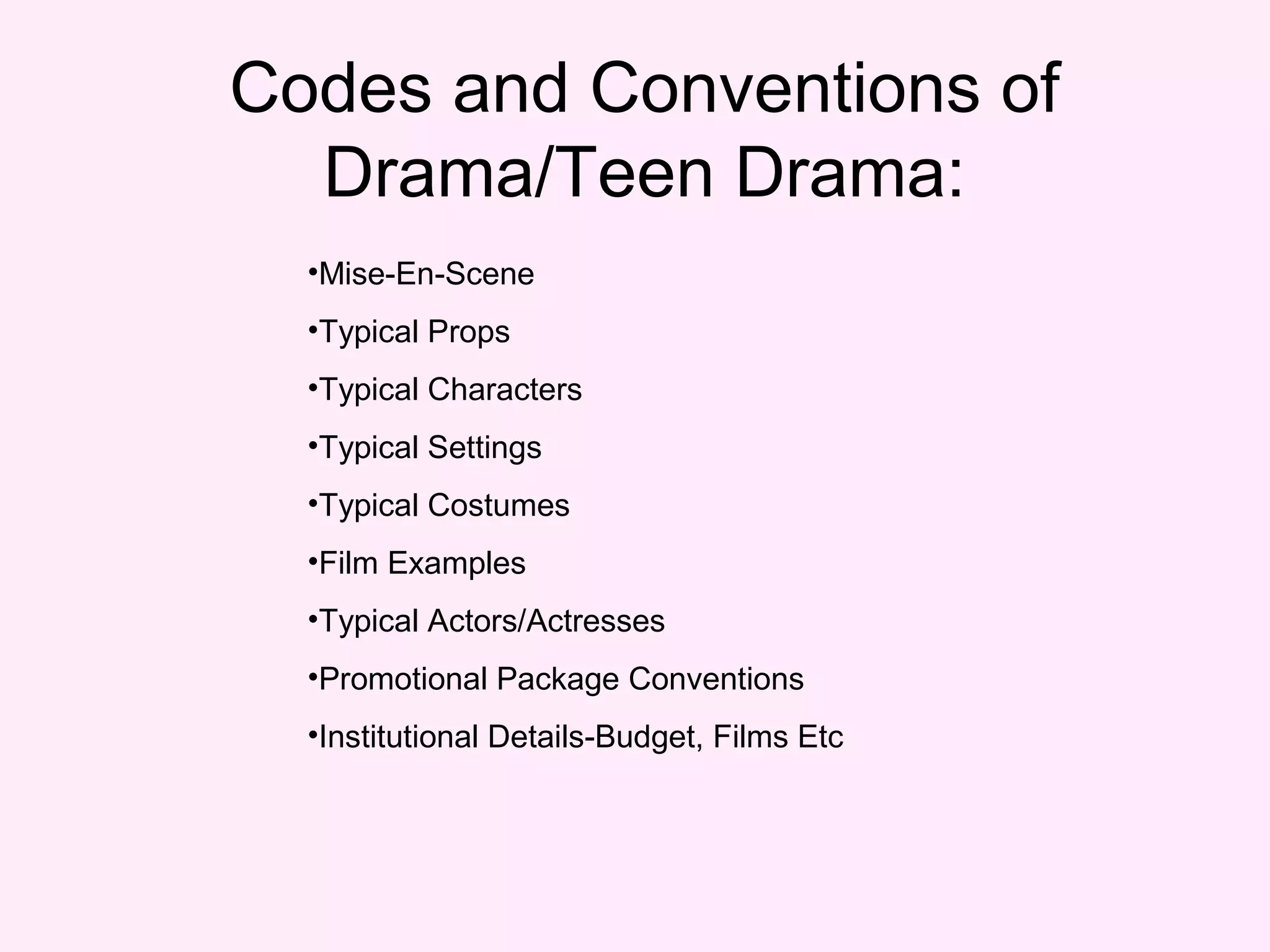 Codes and conventions of drama | PPT
