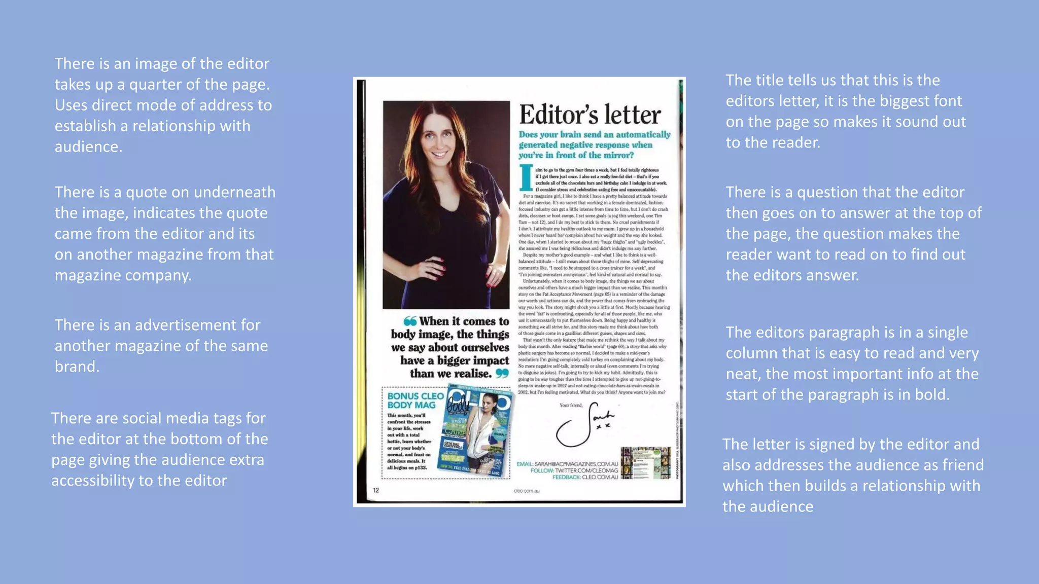 Codes and conventions of editors letter | PPTX