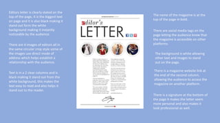 Codes and conventions of editors letter | PPTX