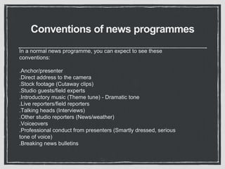 Codes and conventions of factual programming | PPTX