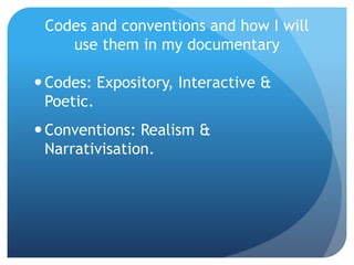 Codes and conventions of factual programming unit 27 | PPT