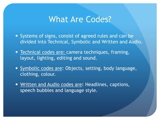 Codes and conventions of factual programming unit 27 | PPT