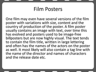 Codes and conventions of film posters | PPT