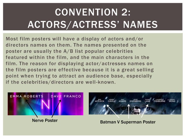 Codes and Conventions of Film Posters | PPTX | Movies | Entertainment