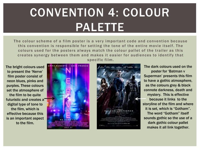Codes and Conventions of Film Posters | PPTX | Movies | Entertainment