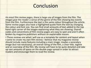 Codes and conventions of film review pages | PPTX