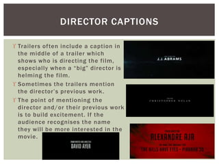 Codes and Conventions of Film Trailers | PPT