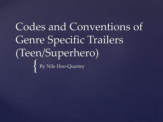 Codes and conventions of genre specific trailers | PPT