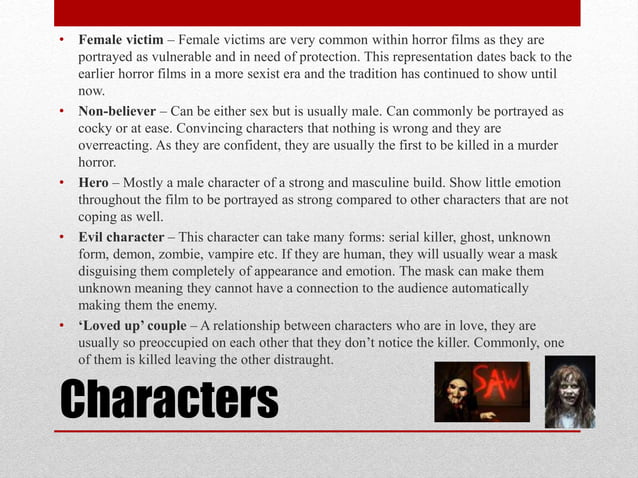 Codes and conventions of horror | PPTX | Video Production | Content ...