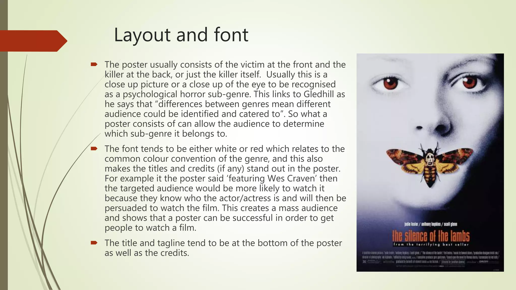 Codes and conventions of horror movie posters & psychological horror ...