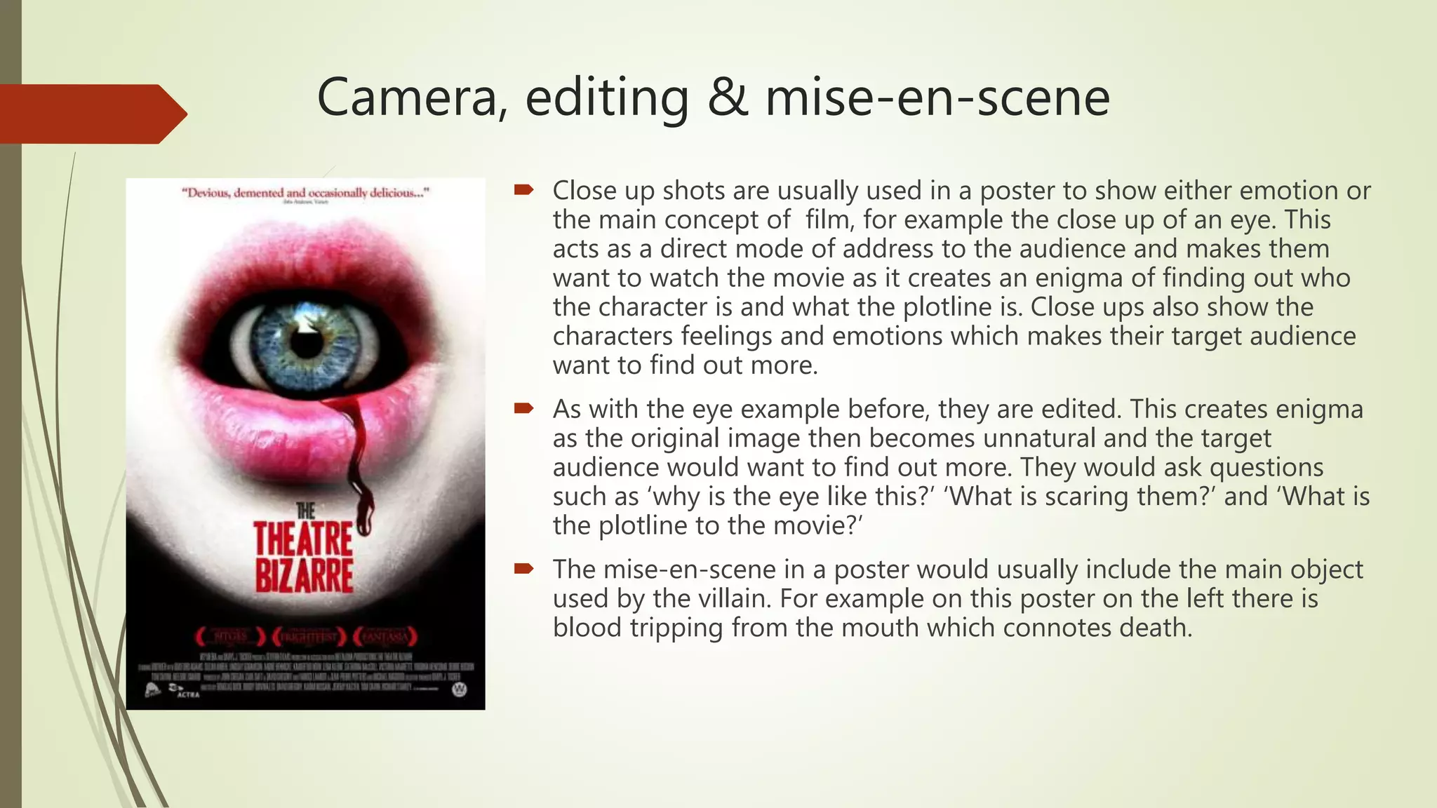 Codes and conventions of horror movie posters & psychological horror ...