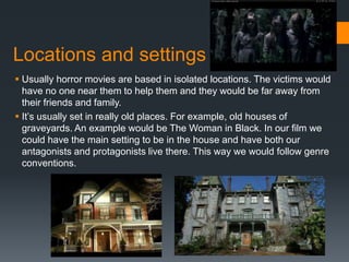 Codes and conventions of horror movies | PPTX