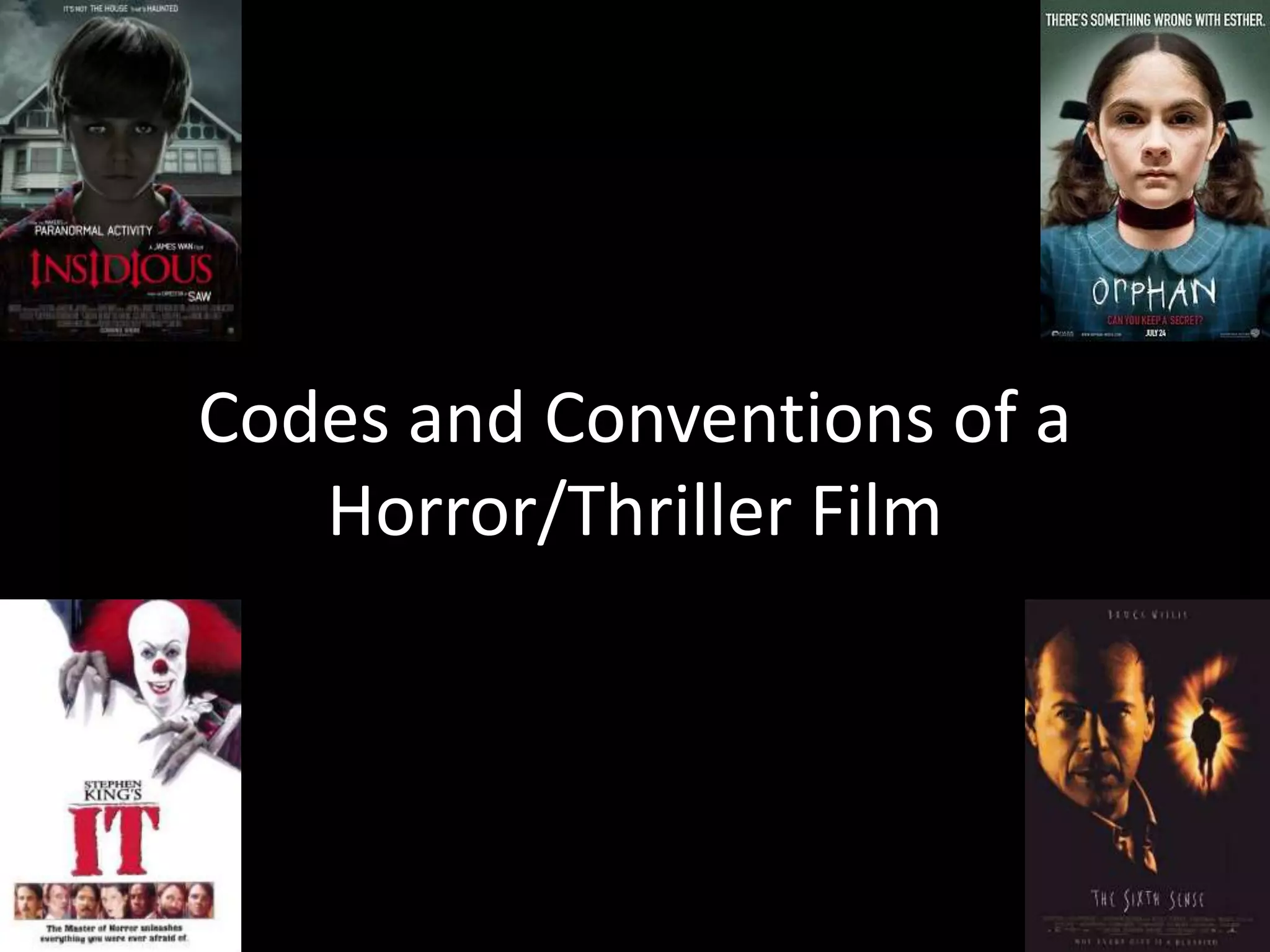 Codes and Conventions of Horror/Thriller Films | PPT