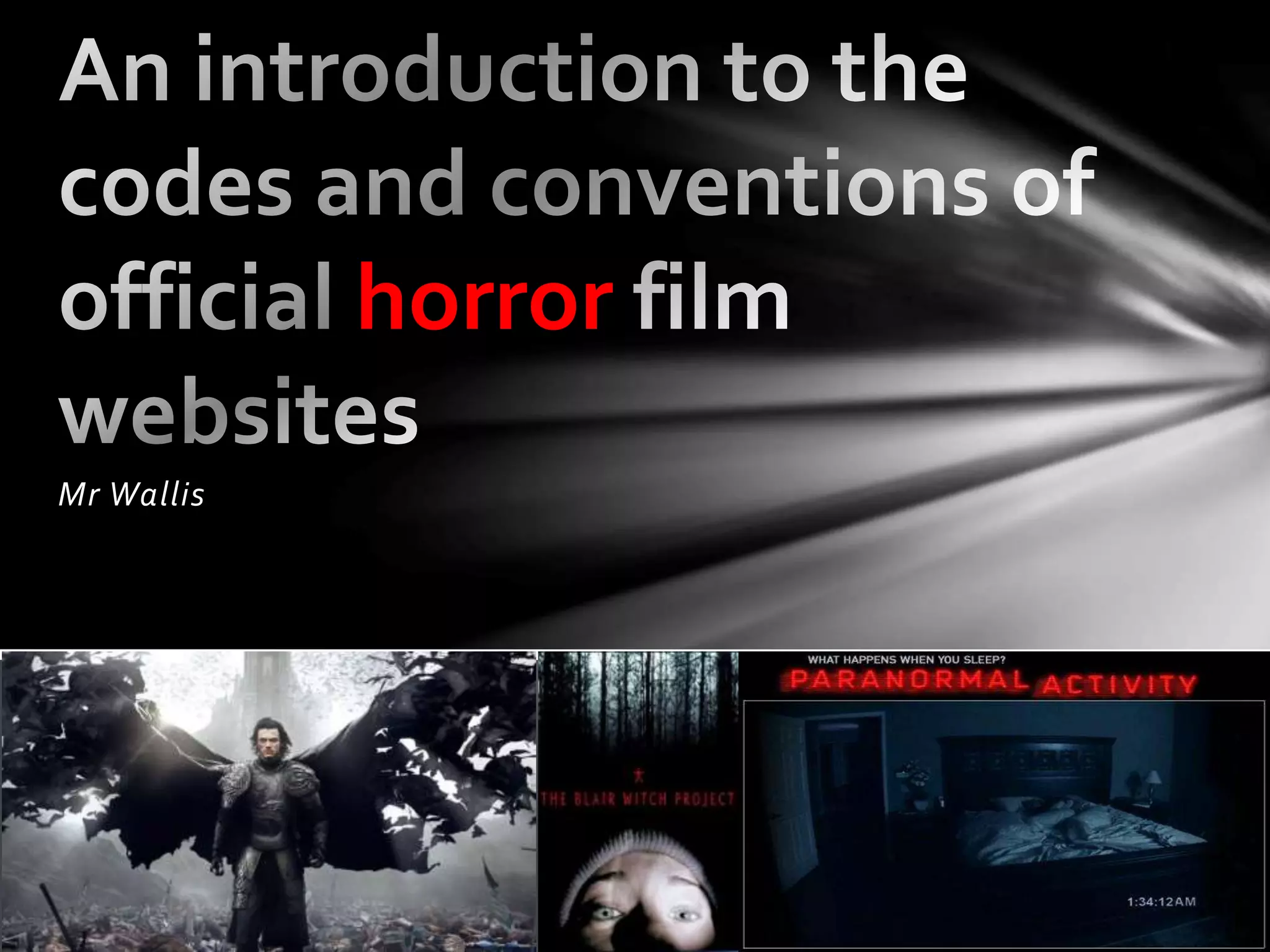 Codes and conventions of horror websites | PPTX | Web Development ...
