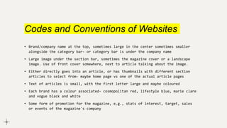 Codes and Conventions of Lifestyle Magazines (1).pptx